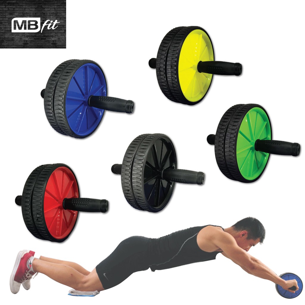 Roda Abdominal com Apoio Rolo De Exercícios Lombar ABWHEEL Fitness Abdômen Fit MBFit | Shopee Brasil