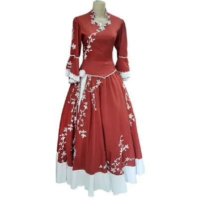 Vestido de Prenda Feminino Gaúcho Baile Nesga Plissada bordado festa ...