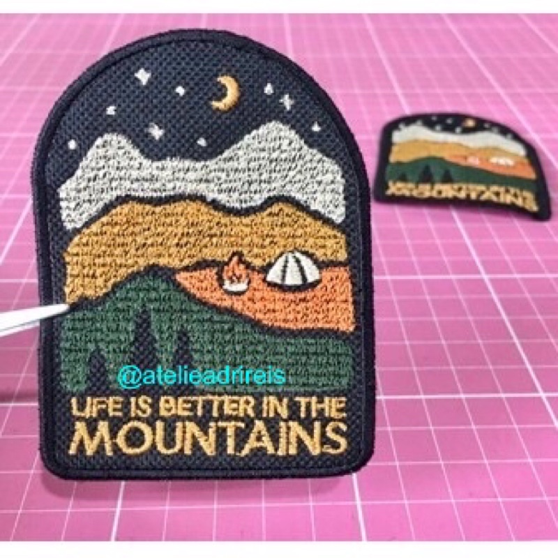Patch Bordado Viagem / Camping / Life Is Better In The Mountains ...