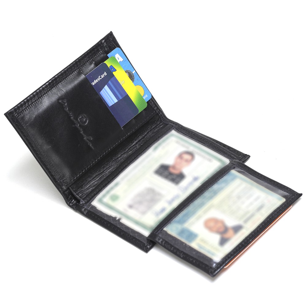 Carteira Masculina Porta Documentos em Couro Legítimo Cabe Crlv/rg/cnh ...