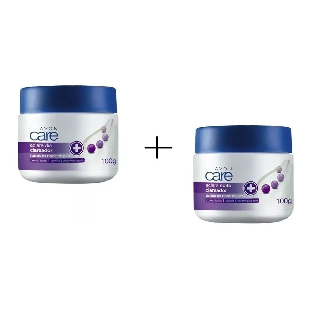 Kit Aclara Clareador Facial Avon Dia + Noite 100g | Shopee Brasil