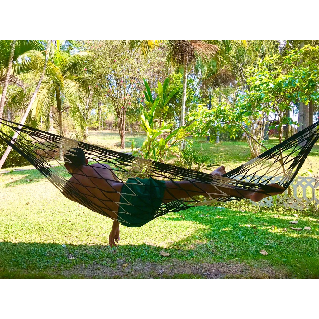 Rede de Dormir e Descanso Artesanal Suporta até 130 kls Oferta | Shopee ...