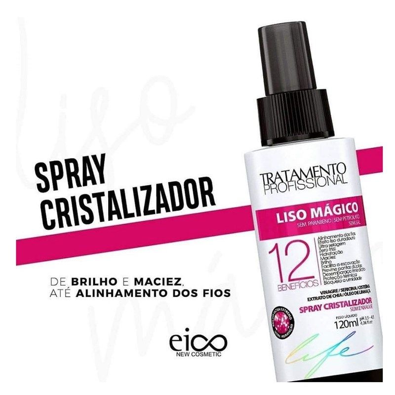 Spray Liso Mágico 120ml Eico | Shopee Brasil