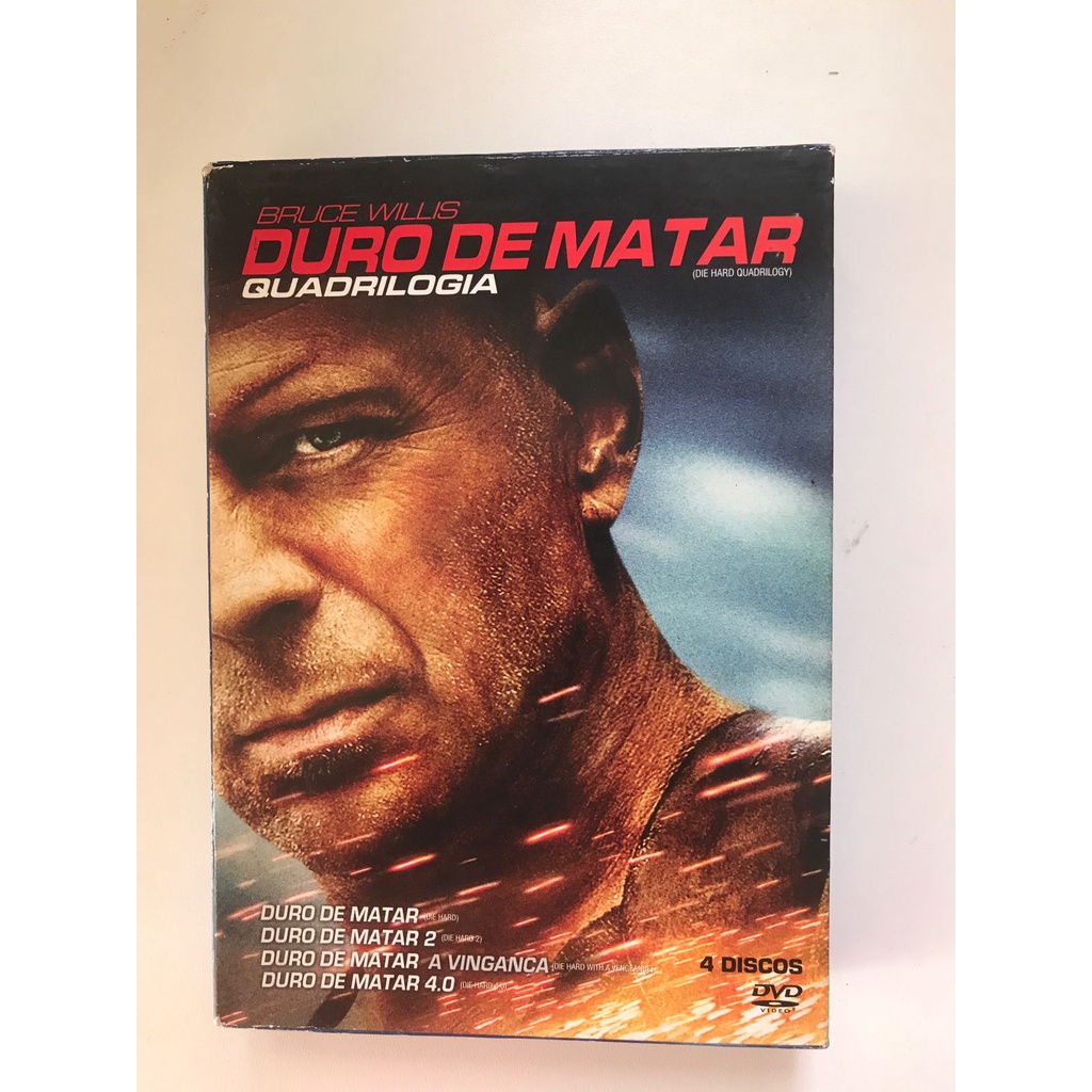 DVD COLEÇÃO DURO DE MATAR 4 FILMES - die hard com Bruce Willis ...
