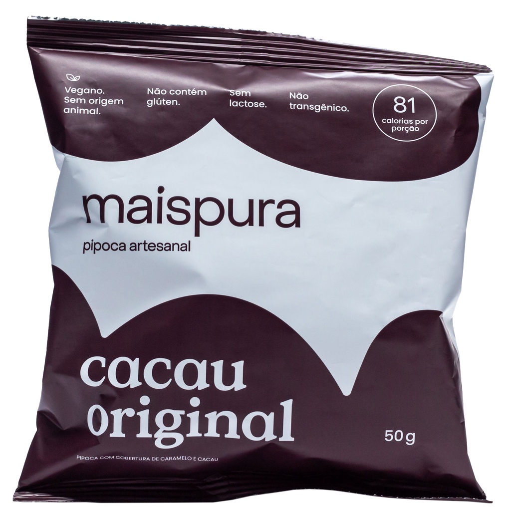 Pipoca Artesanal Sabor Cacau Original 50G Mais Pura | Shopee Brasil