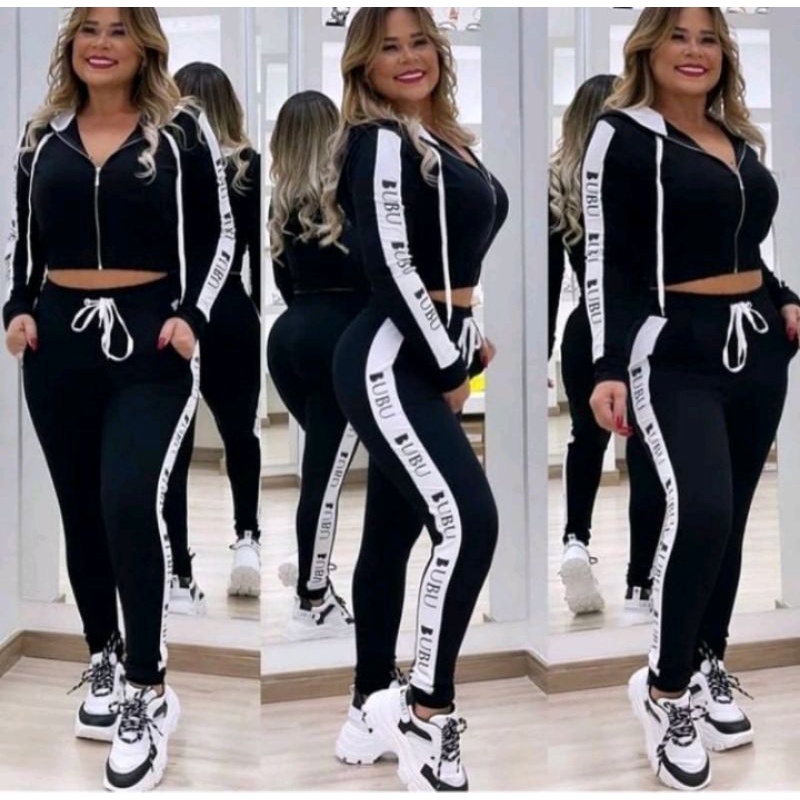 Conjunto feminino Moletinho luxo 2023 | Shopee Brasil