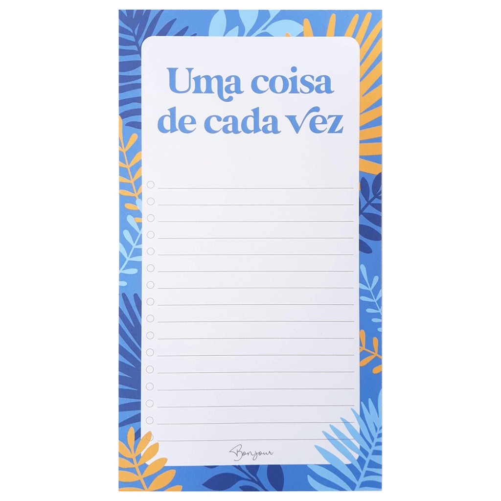 Bloco de Notas Colorido Grande Uma Coisa de Cada Vez 50 folhas Offset ...