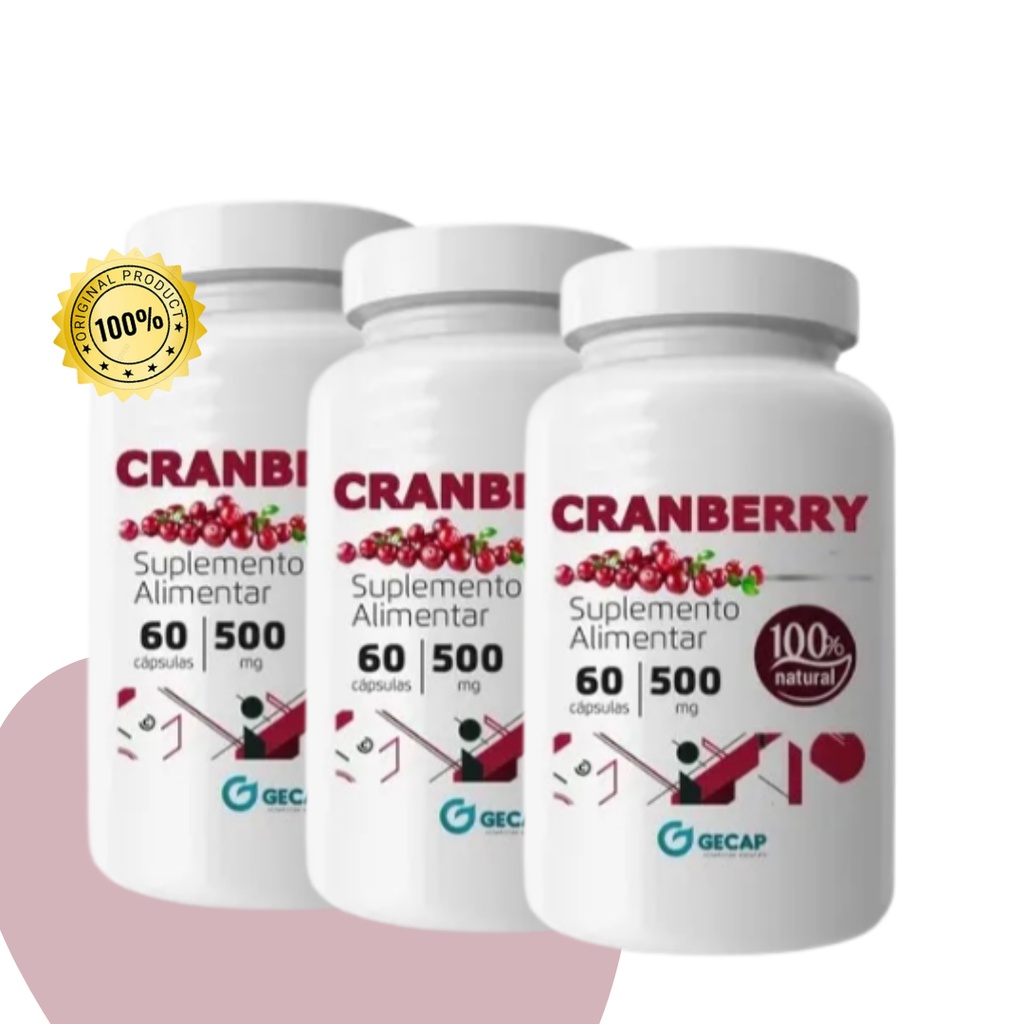 kit 3x Cranberry 500mg 60 Cápsulas Gecap Original | Shopee Brasil