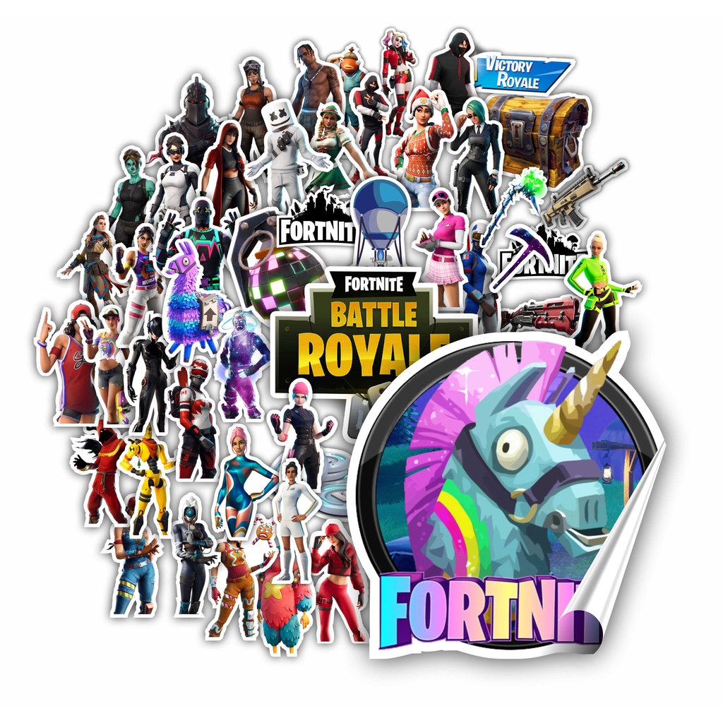 Fortnite 47 Adesivos Kit Battle Royale - Figurinhas Skins Fort Epic ...