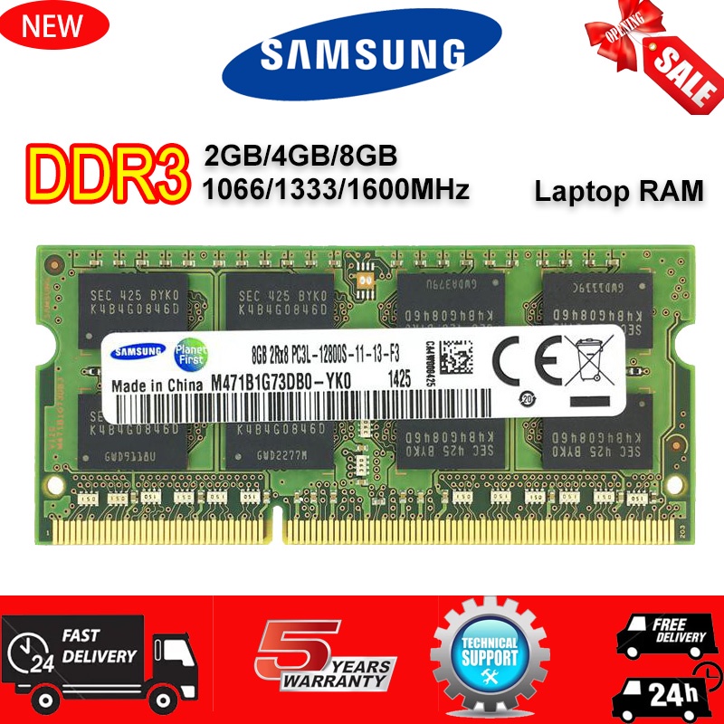 Samsung DDR3 DDR3L 2GB 4GB 8GB 1066/1333/1600Mhz Somm RAM Laptop notebook De Memória PC3 ...