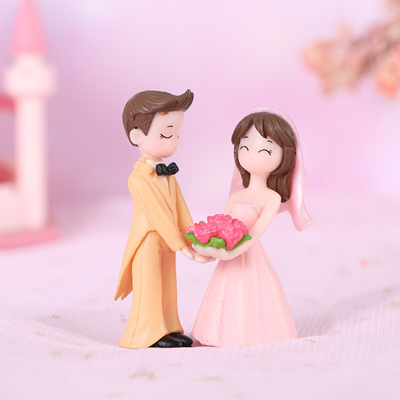 2 Pçs/Set Hold Flores Miniatura Casal Fada Jardim Home Decor Acessórios ...