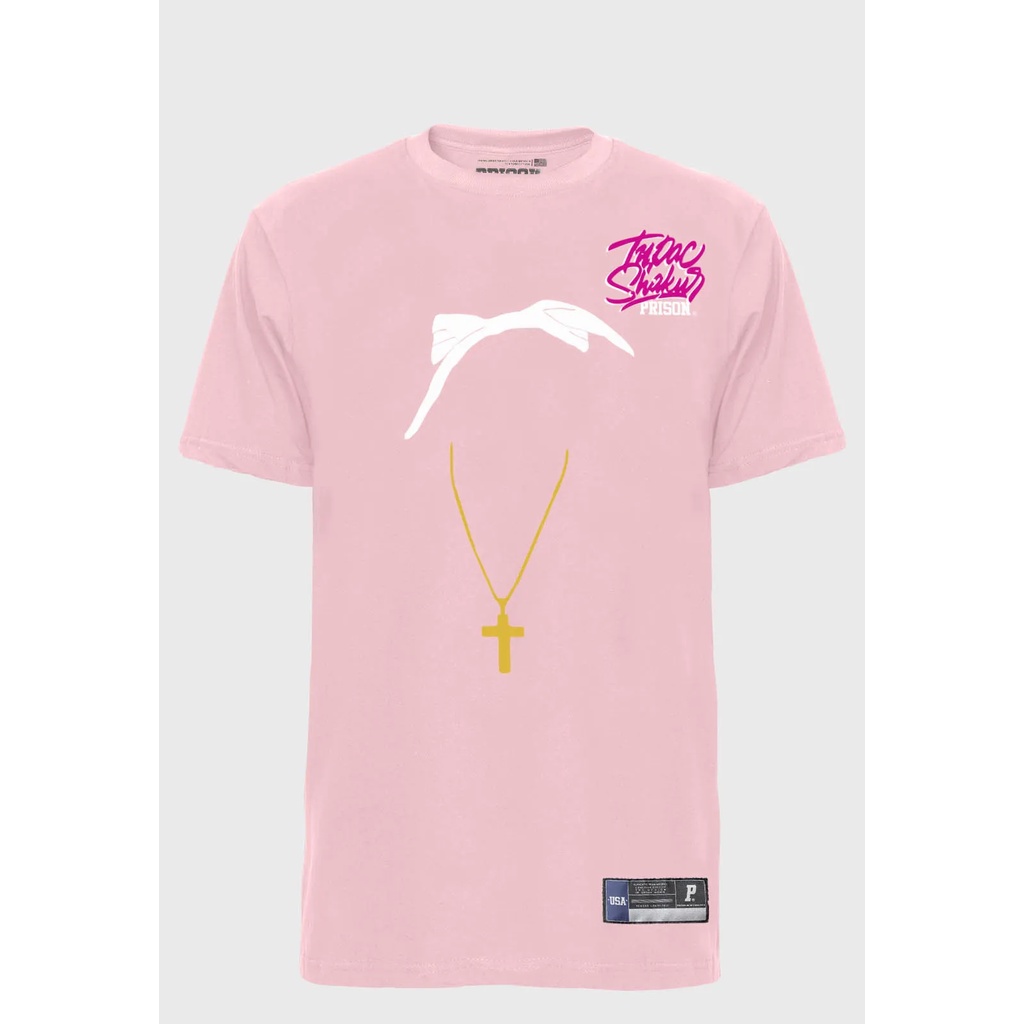 Camiseta Streetwear Pink Prison Tupac Shakur | Shopee Brasil
