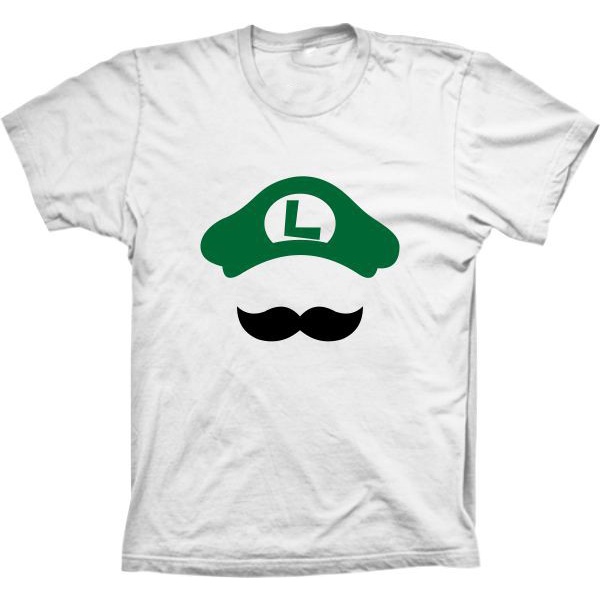 Camiseta Mario Bros Chapéu Bigode Luigi Gamer Retrô Personagens ...