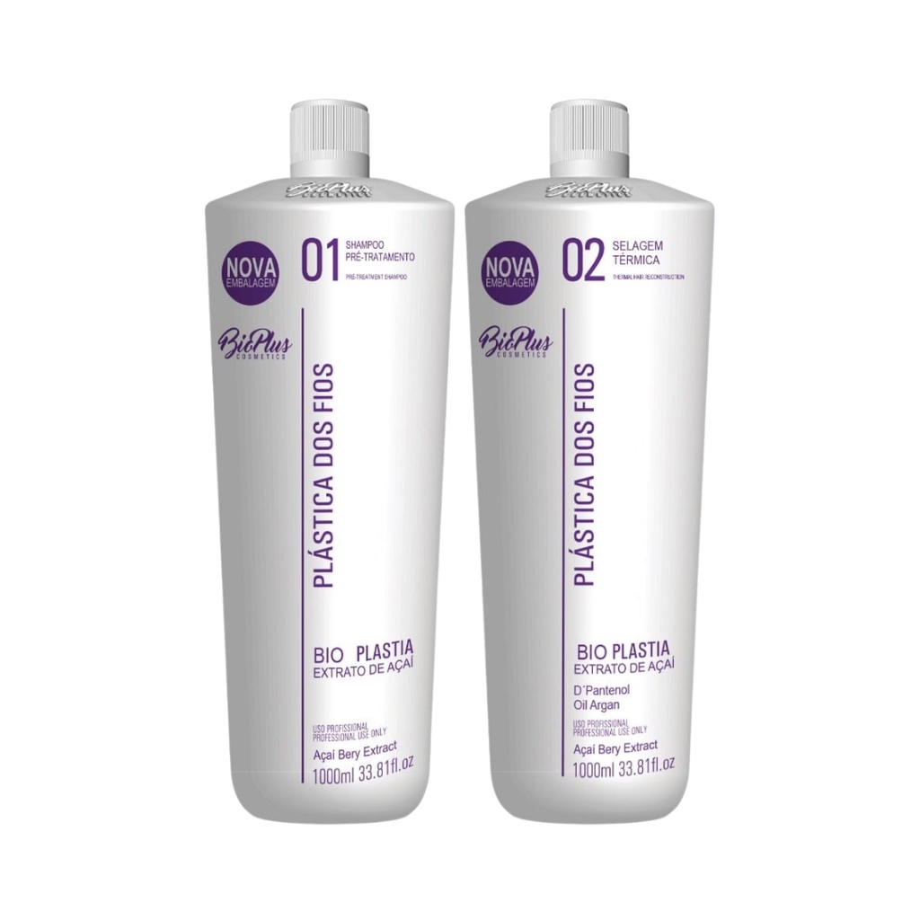 Kit Plastica Dos Fios Progressiva Shampoo + Ativo Açaí Bio Plus ...
