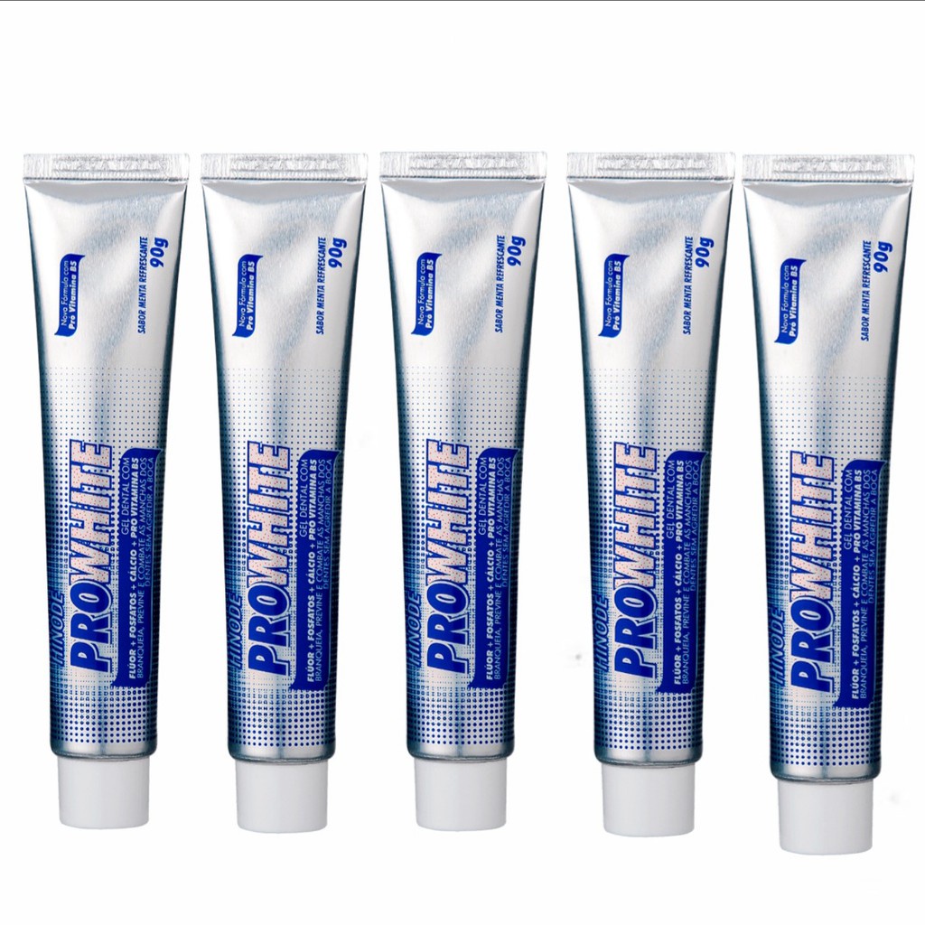Kit 5 Gel Dental Clareador Pro White 90g | Shopee Brasil