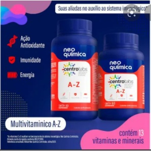 CENTROTABS A-Z 60 COMPRIMIDOS | Shopee Brasil
