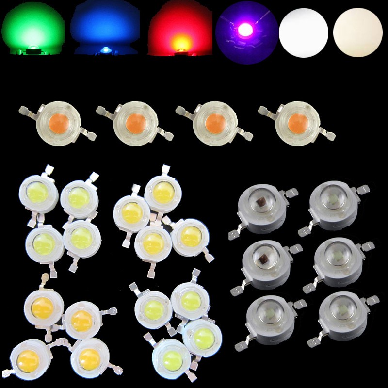 Super Power Led Chip 1w - 3v BRANCO Kit 10 Unidades | Shopee Brasil