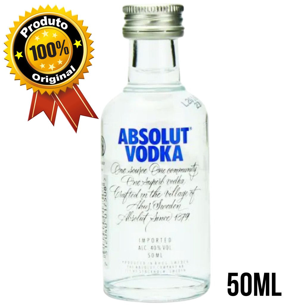 Mini Vodka Absolut 50ml Importada 100% Original 100% Original Lacrada ...