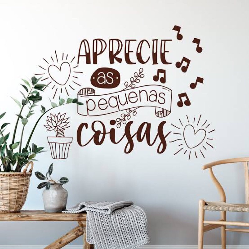 Adesivo de parede frases positivas | Shopee Brasil