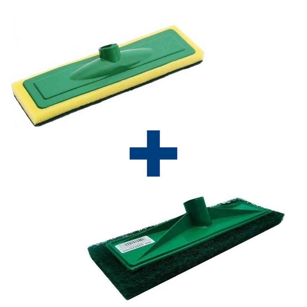 Refil Rodo Esponja Limpa Piso Esfregao + Refil Limpeza Pesada | Shopee ...