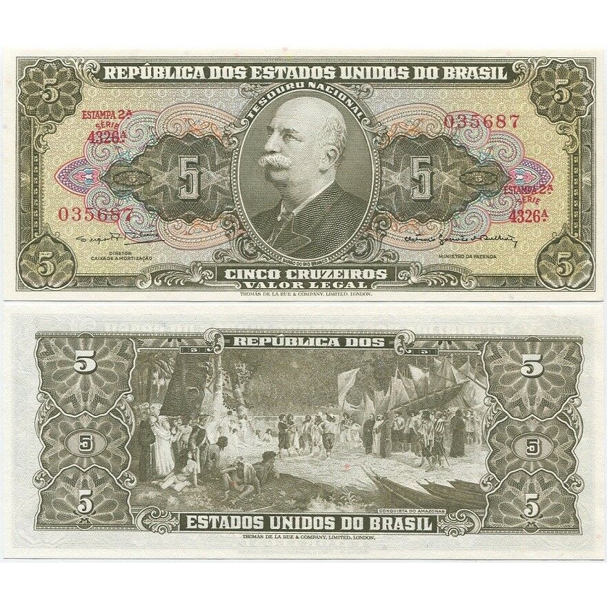 Cedula C 074 B 5 Cruzeiros 1964 Flor De Estampa Shopee Brasil