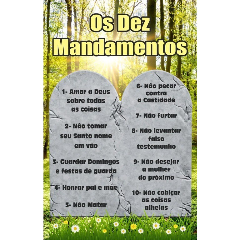 Banner Os 10 Mandamentos - Will730 new | Shopee Brasil