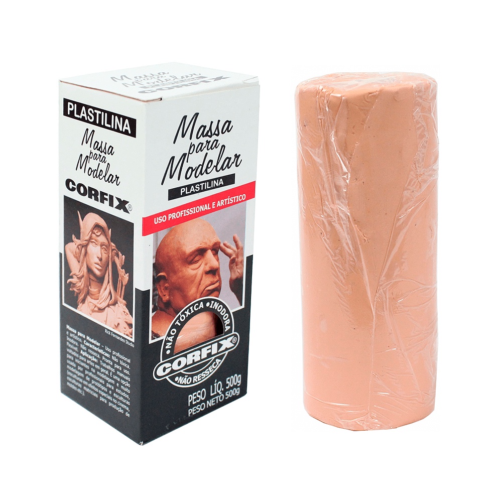 Massa de Modelar Plastilina 500g Porcelana - Corfix - RPG | Shopee Brasil