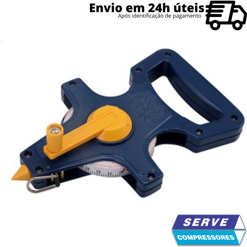 Trena, Fita Métrica em Fibra de Vidro Aberta 30m x 13 mm, Trena Longa ...