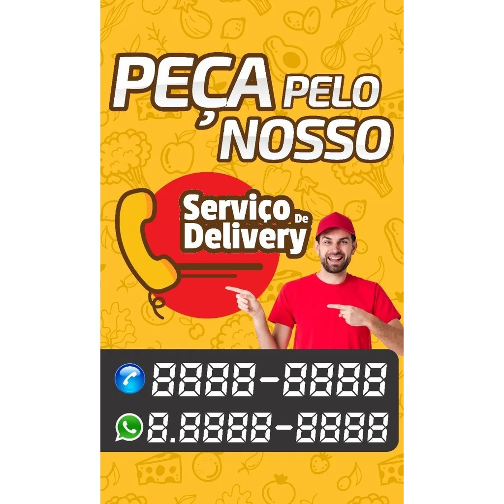 Banner Serviço Delivery - ESCOLHA UM TAMANHO - Lona | Shopee Brasil