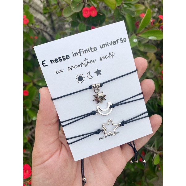 conjunto pulseiras universe • SOL LUA ESTRELA • | Shopee Brasil