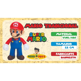 Boneco Super Mario Bros Yoshi Colorido Goomba Toad Toadette Articulado ...