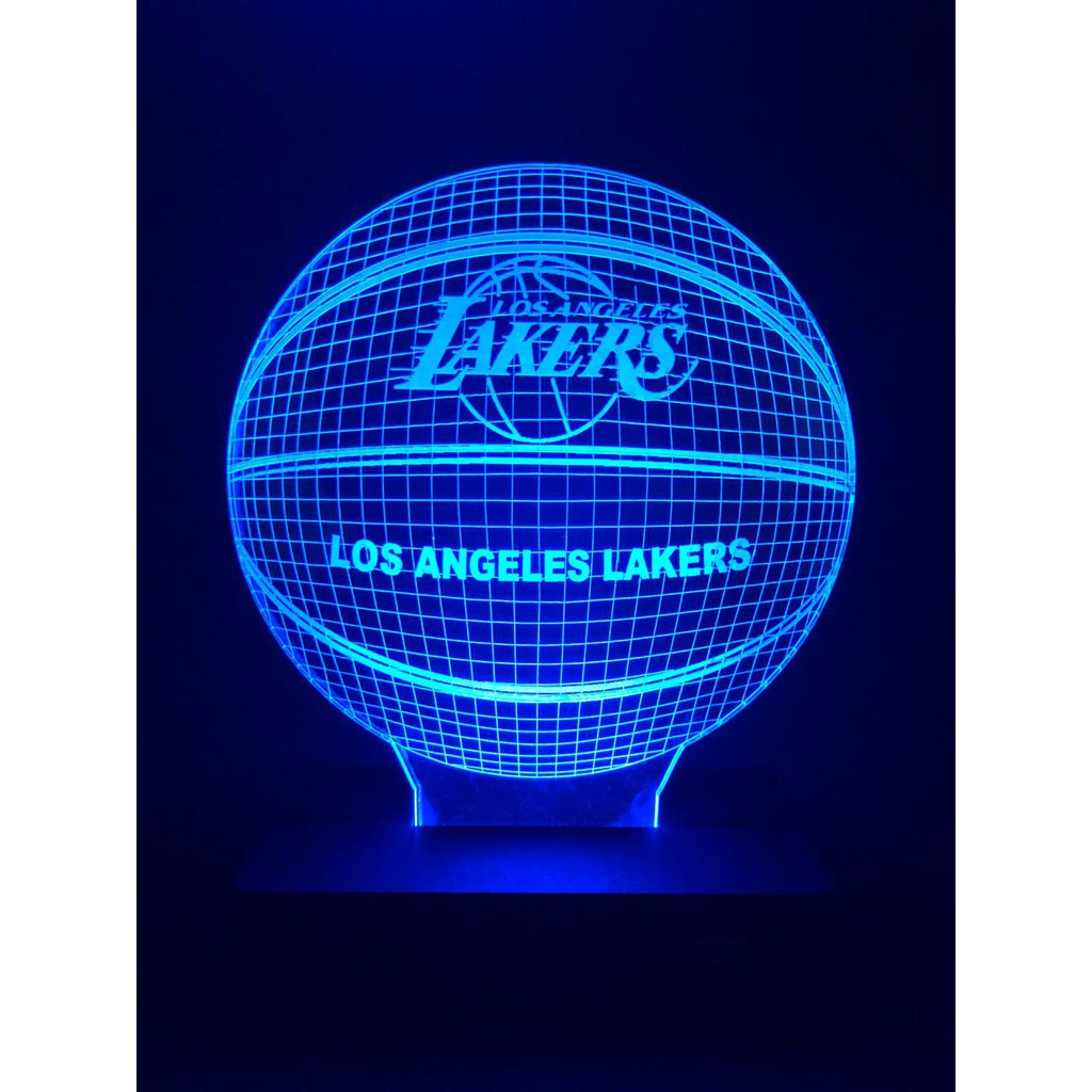 Luminária Led 3D, Lakers, Basketball, Basquete, Bola de Basquete, Bola ...