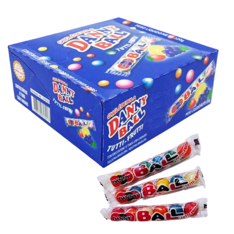 Chiclete Danny Ball Tutti Frutti Com 18 unidades - Danny | Shopee Brasil