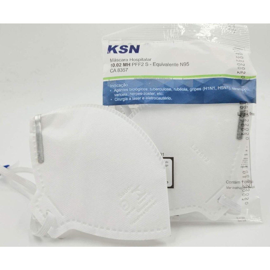 5 Máscara Hospitalar N95 Pff2 - Registro Anvisa Selo Inmetro | Shopee Brasil