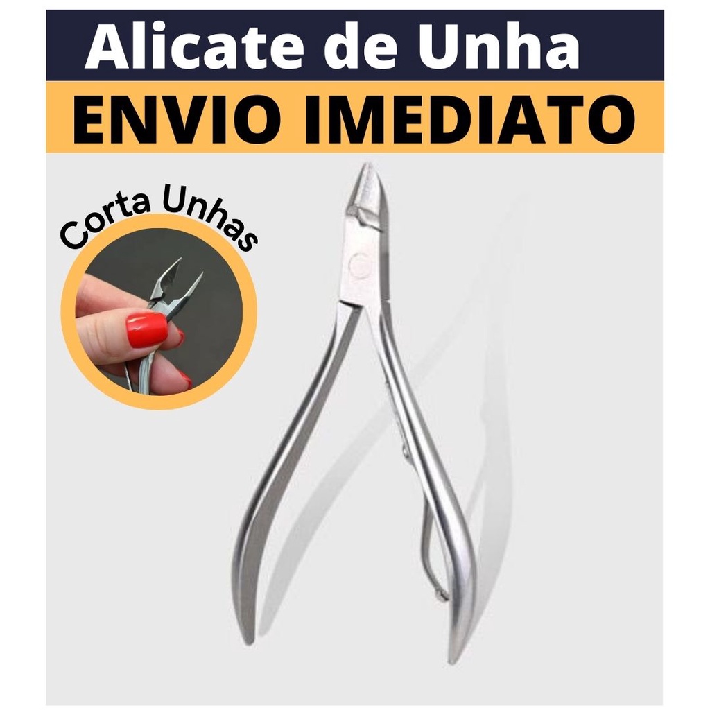 Alicate de Unha aço Inox Profissional manicure | Shopee Brasil