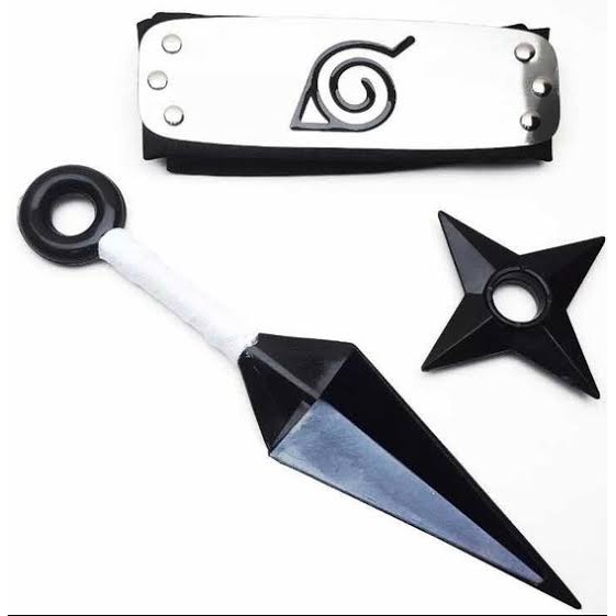 Kit Ninja Cosplay Naruto Shippuden Uzumaki Kunai Shuriken Bandana ...
