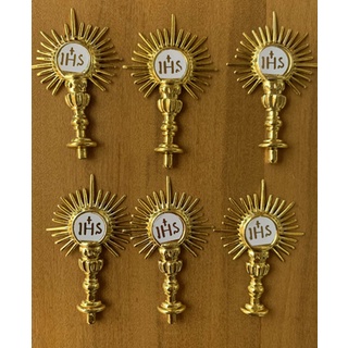 Aplique de Ostensório de plástico dourado - 10 unidades | Shopee Brasil