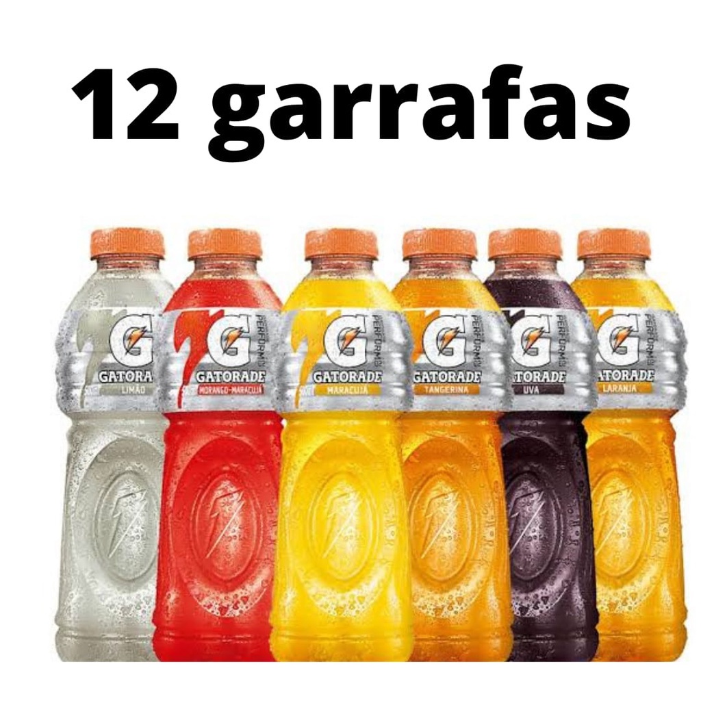 12 garrafas gatorade sortidos 500ml bebida isotonica energetico esporte ...