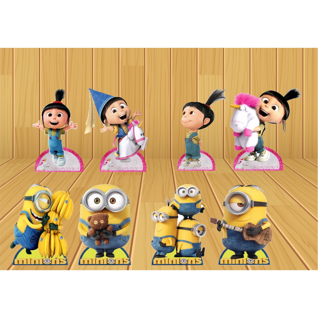 FESTA DA AGNES E DOS MINIONS KIT COM 10 DISPLAY DE 20 CM | Shopee Brasil