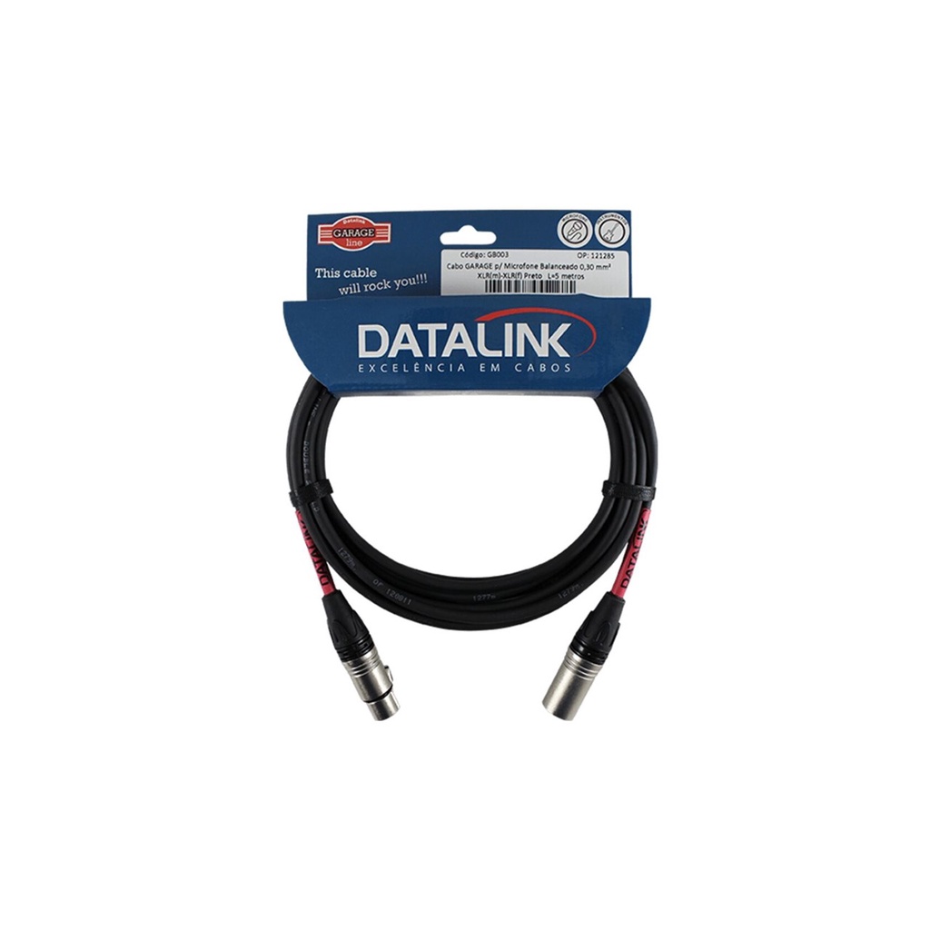 Cabo Balanceado Datalink Garage Microfone Xlr Xlr 5m (gb003) | Shopee ...