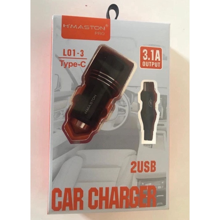Carregador Veicular C/ Cabo Tipo C 3.1a Hmaston L01-3 | Shopee Brasil