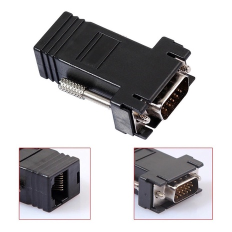 Conector Adaptador VGA Macho X RJ45 Extensor | Shopee Brasil