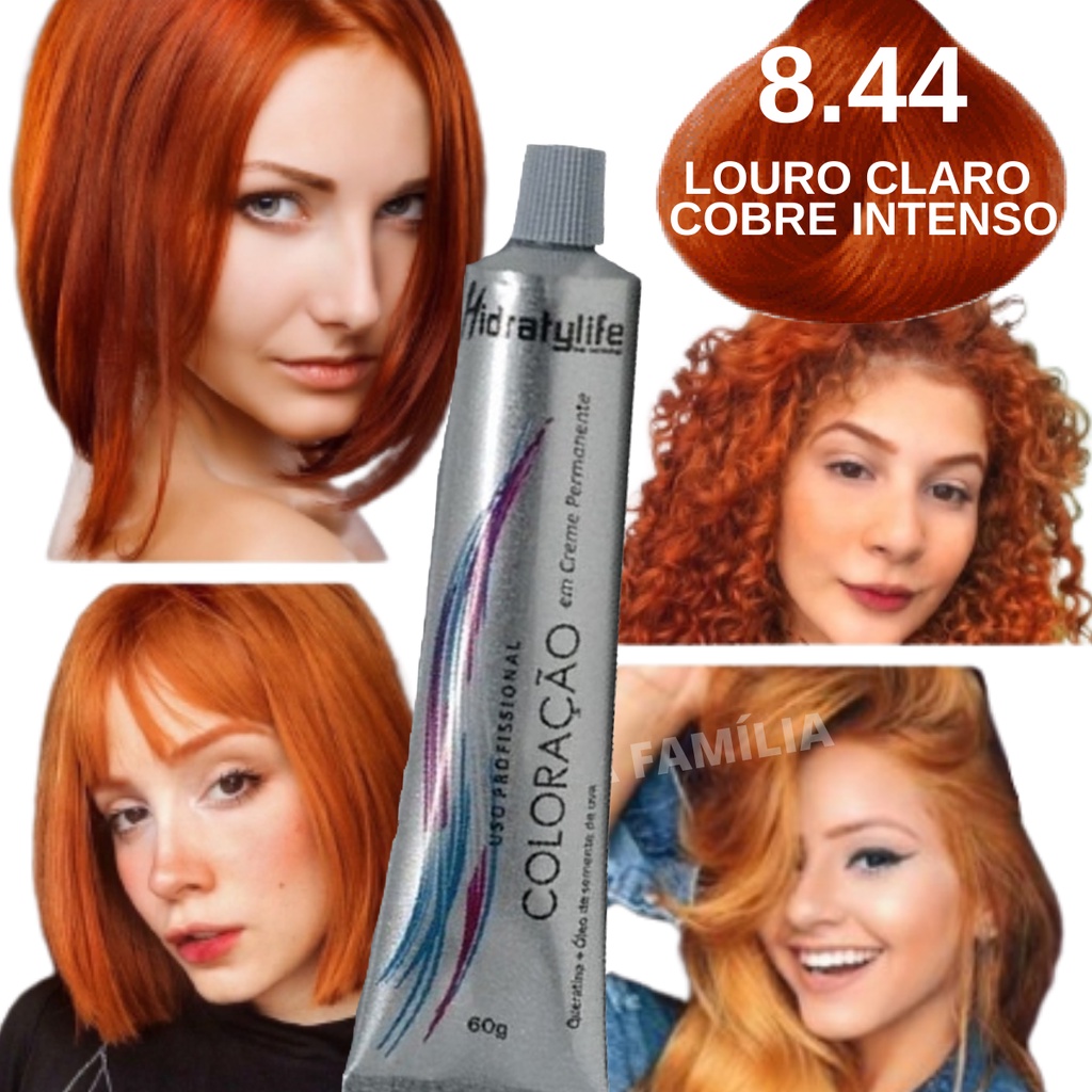 Tinta Coloração Ruivo Mairibel 8.44 Cabelo Ruivo Cobre | Shopee Brasil