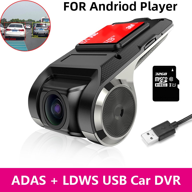 Câmera Dvr ADAS Usb HD 1080P Para Android Car Player Navegação Suporte ...