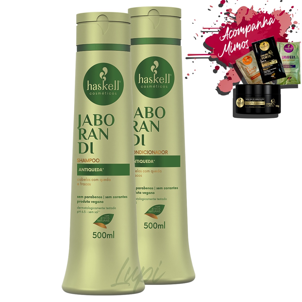 Kit Haskell Jaborandi Shampoo Condicionador 500ml | Shopee Brasil