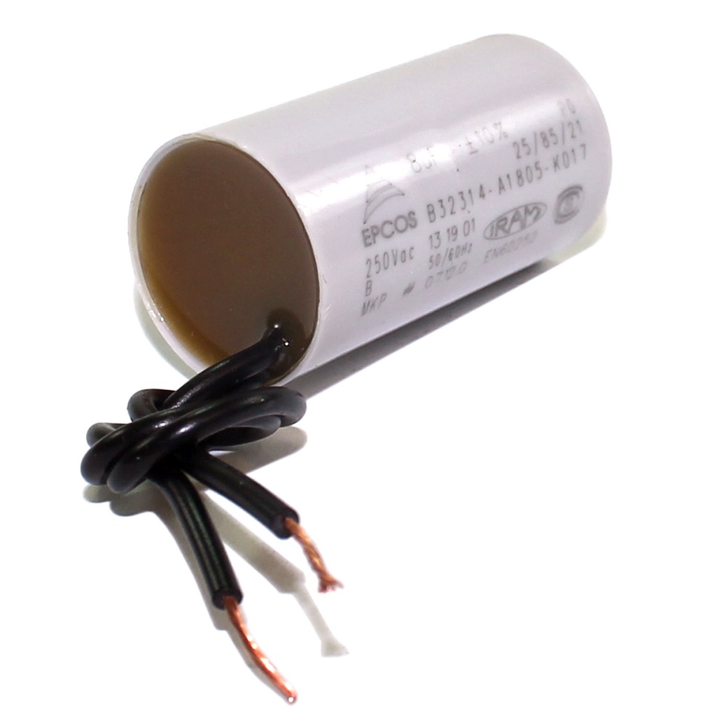 Capacitor Permanente Motor Portão / Ventilador 8uf X 250vac | Shopee Brasil