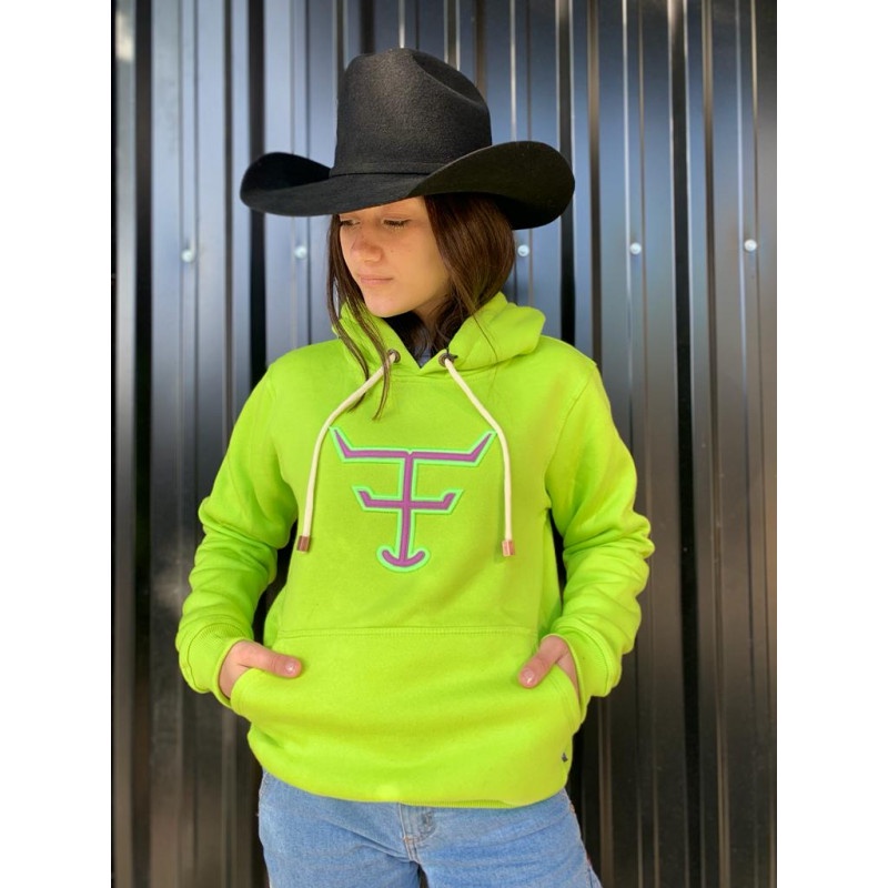 Moletom Texas Farm - Mtf016 - Verde Neon | Shopee Brasil