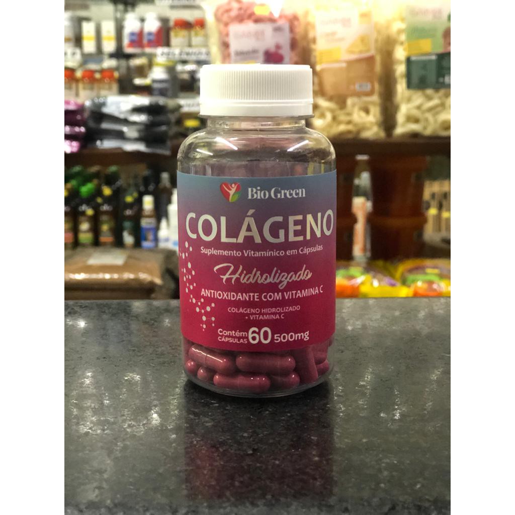 Colágeno hidrolizado antioxidante com vitamina C 500 mg com 60 capsulas ...