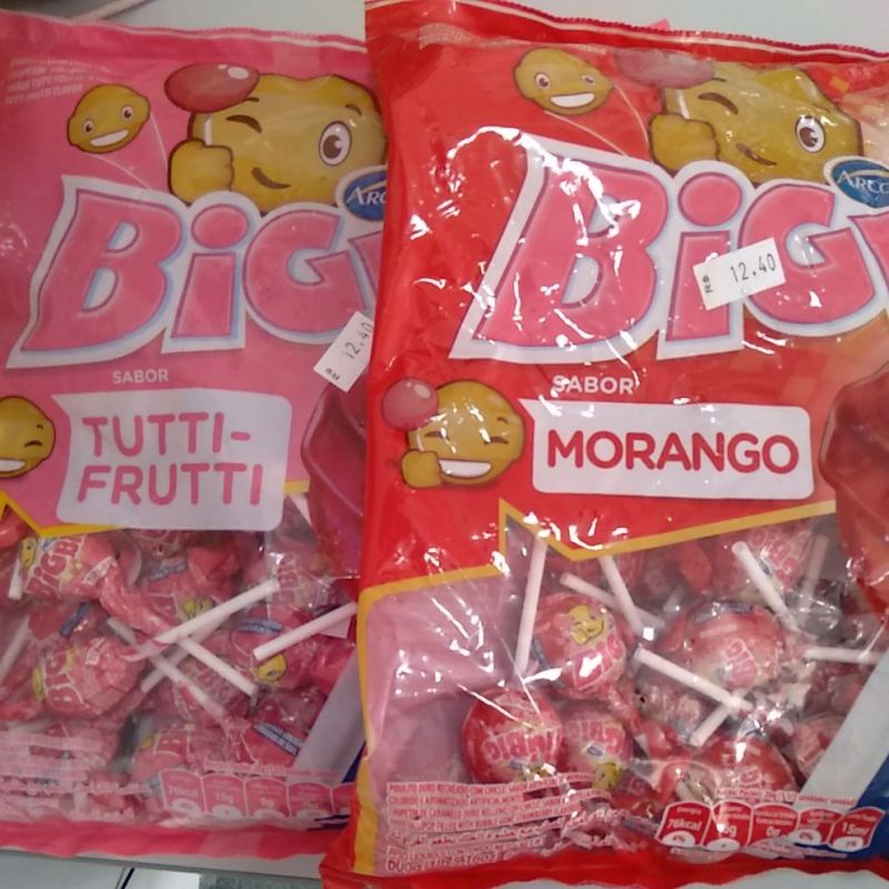 Pirulito big big com chiclete | Shopee Brasil