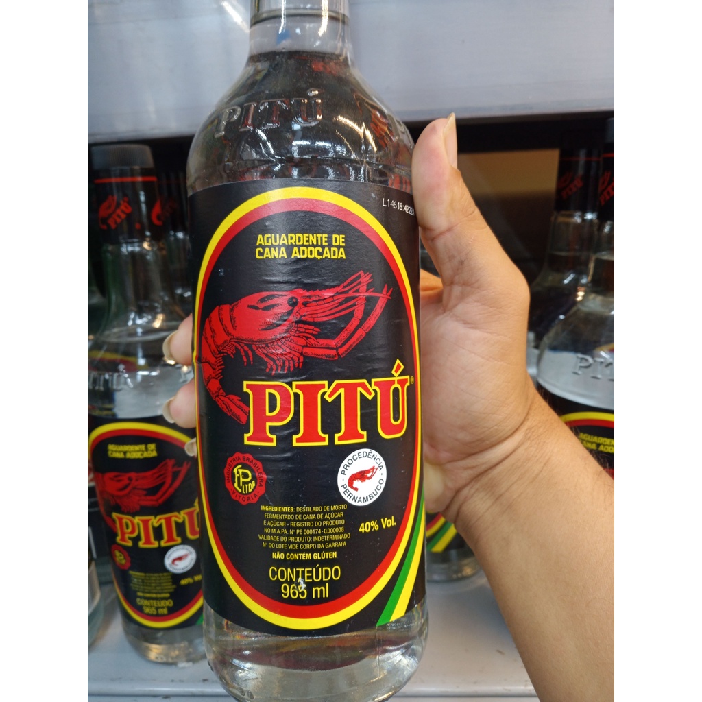 BEBIDA AGUARDENTE PITU 965ML | Shopee Brasil